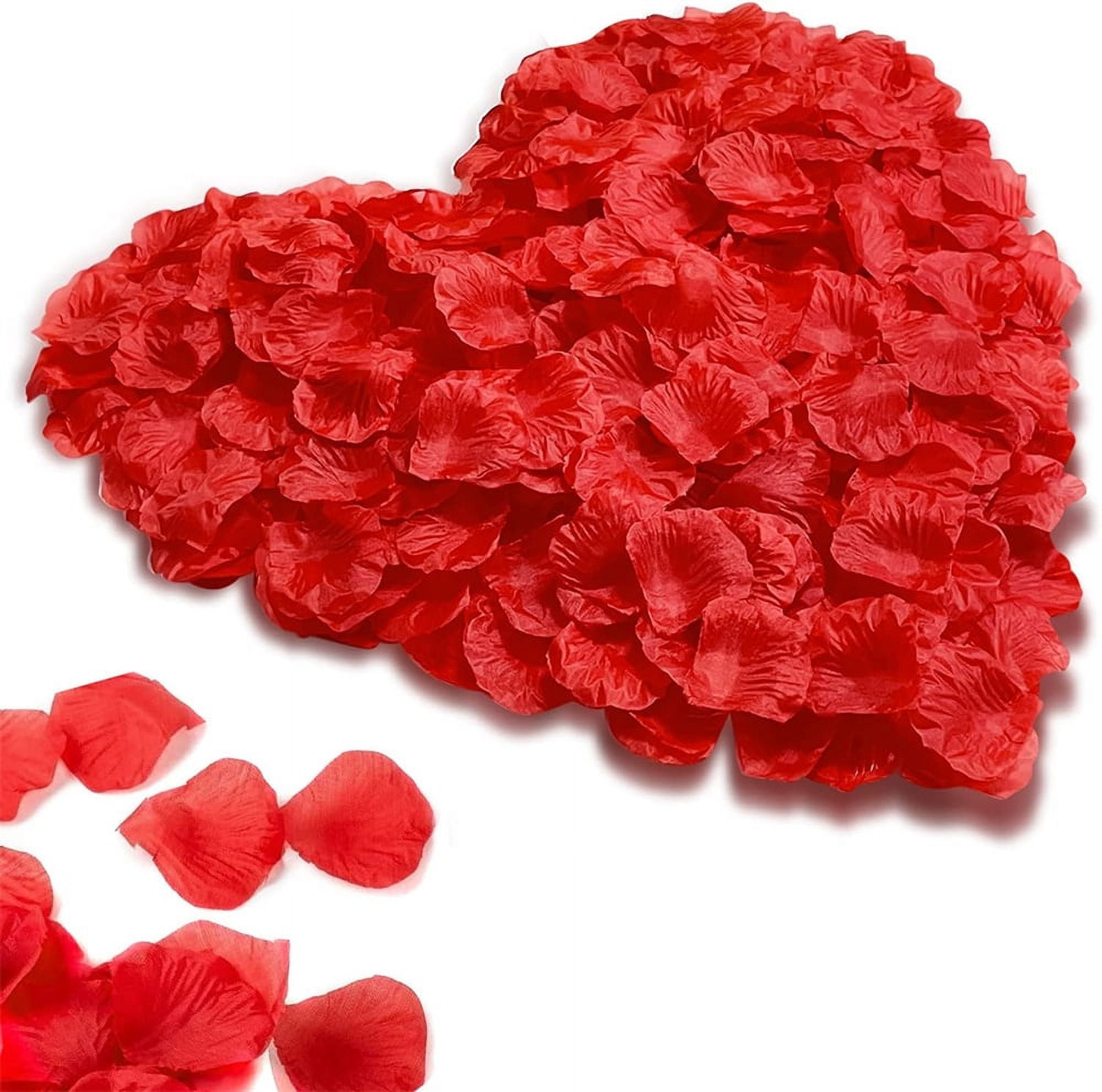 NOGIS 1500 Pcs Silk Rose Petals,Red Rose Flower Petals Decorations ...