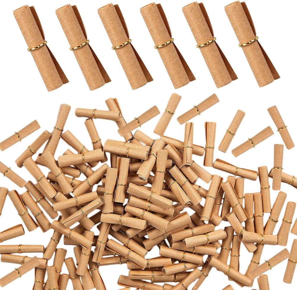 NOGIS 150Pcs Message In Bottle Paper Mini Scrolls Paper Vintage Message ...