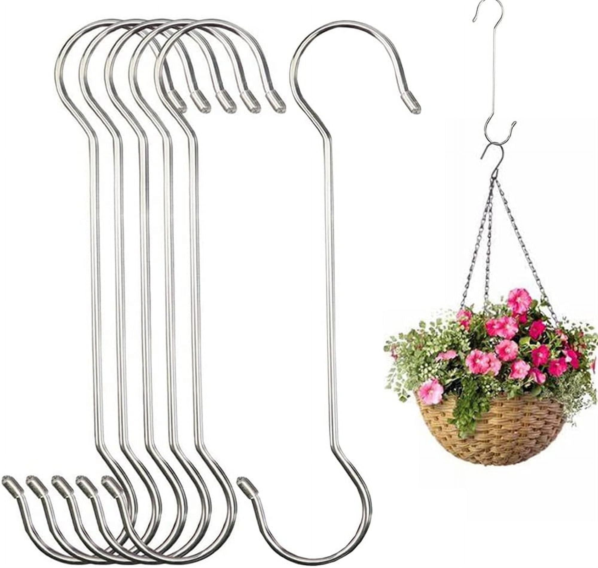 NOGIS 16 Inch Metal Hanging Christmas S Hooks - Extra Large Shaped Hook ...