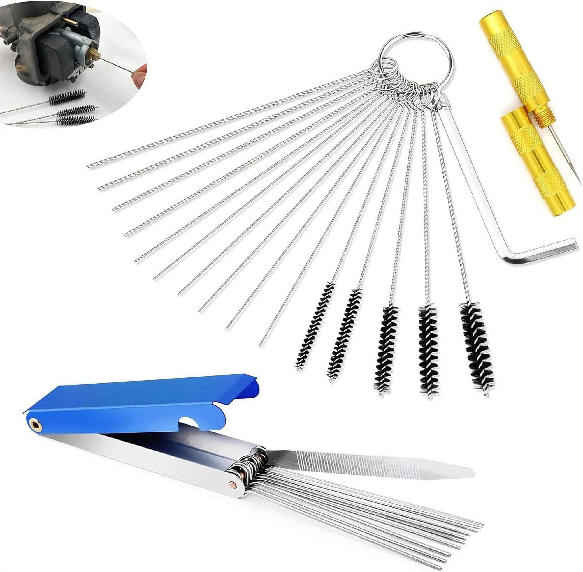 NOGIS 18 PCS Car Carburetor Injection Cleaning Brush Set, 10 Cleaning ...