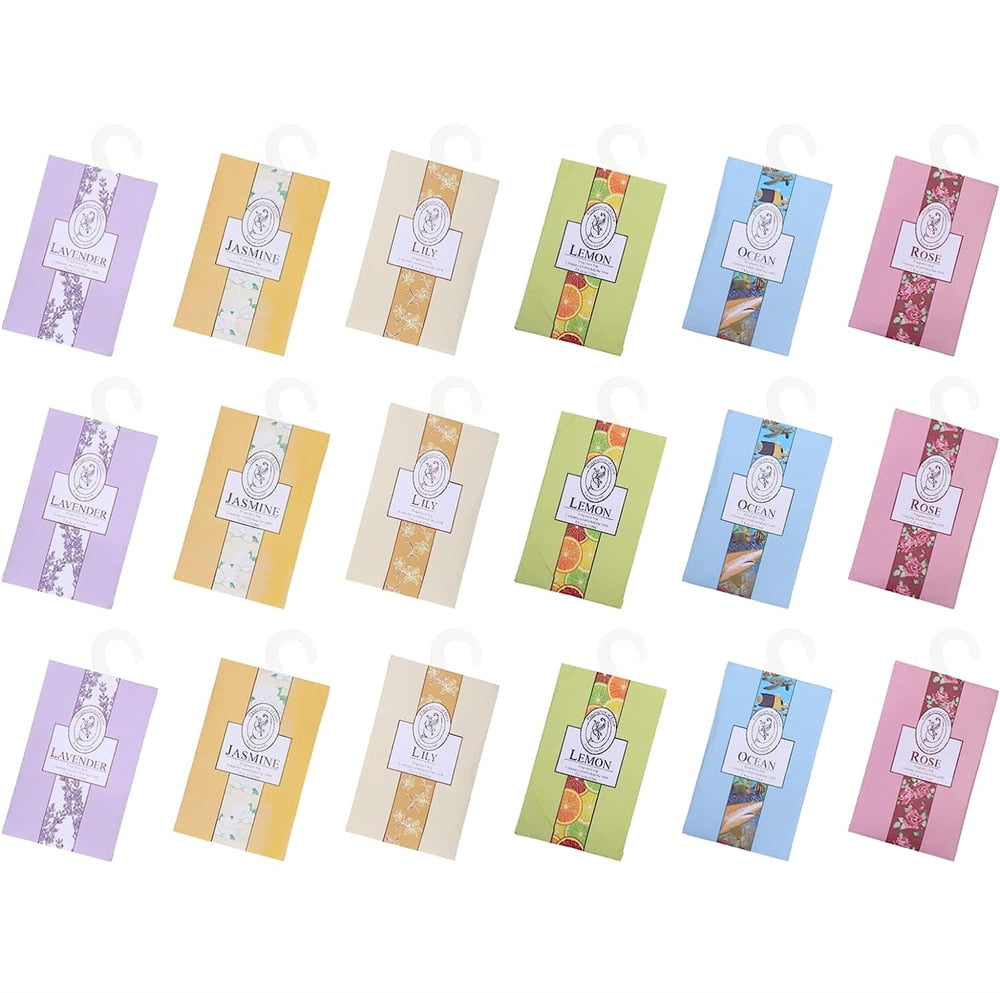 NOGIS 18 Packs Air Freshner Deodorizer Scented Sachets Bags for Drawer ...