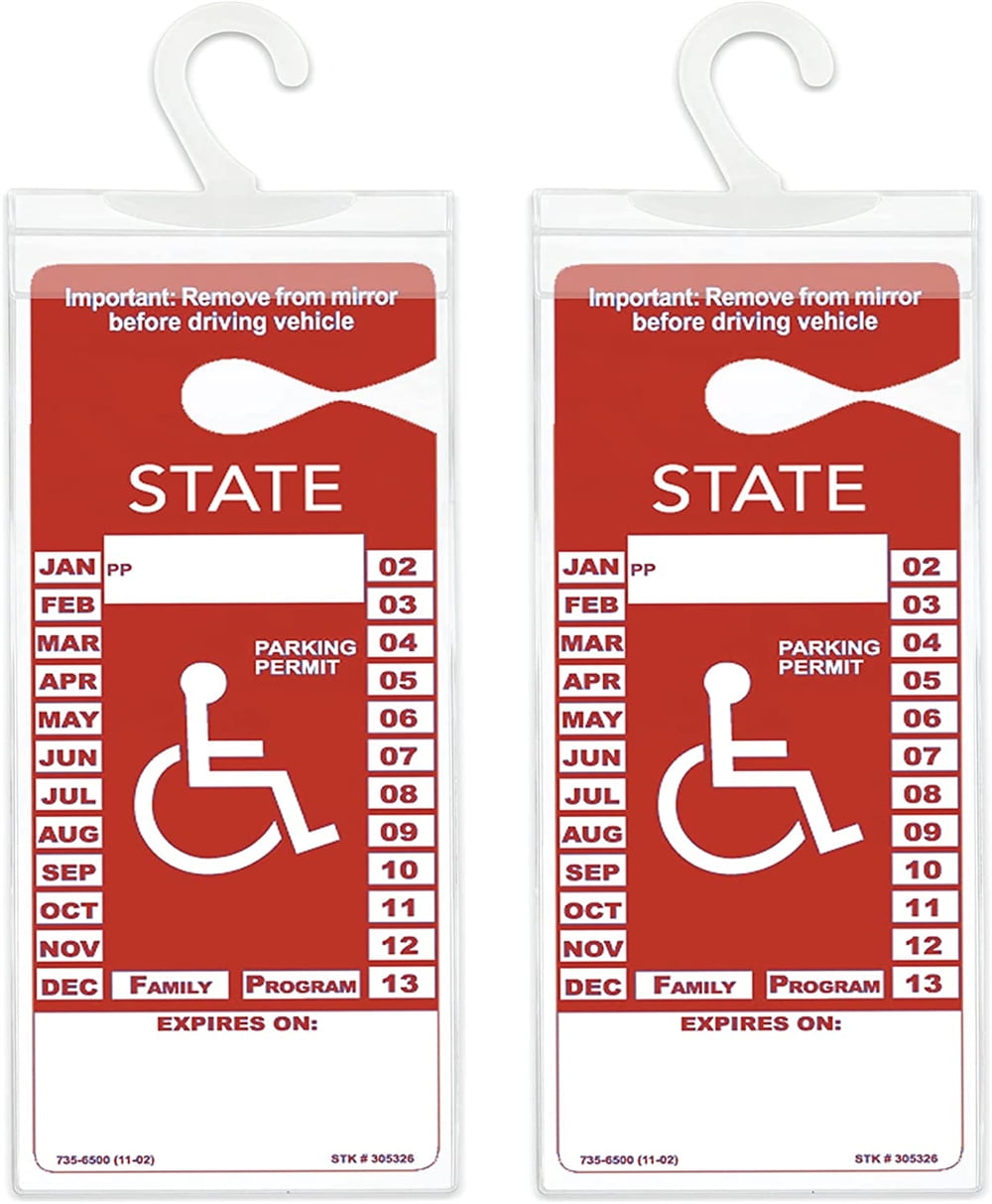 NOGIS 2 PCS Handicap Placard Holder for Auto, Ultra Transparent ...