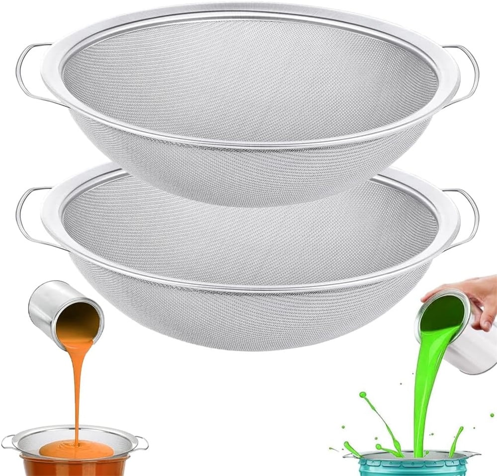 NOGIS 2 Pack 60 Mesh Stainless Steel Paint Strainer for 5 Gallon Paint ...