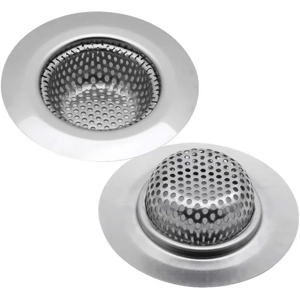 NOGIS 2 Pack Bathtub & Kitchen Sink Strainers, Stainless Steel Hair ...
