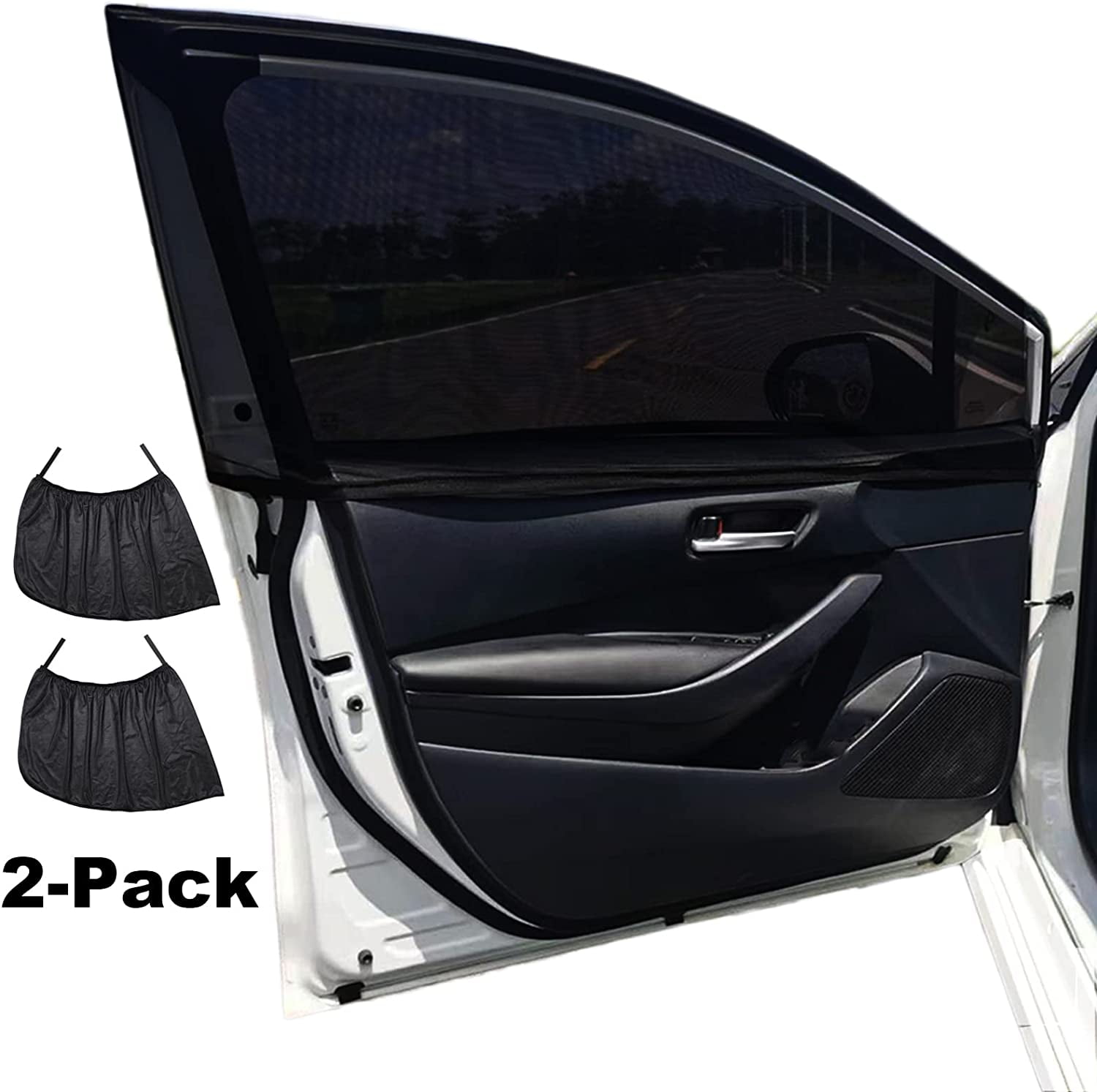 NOGIS 2-Pack Universal Car Side Window Sun Shade, 2-Layer Mesh ...