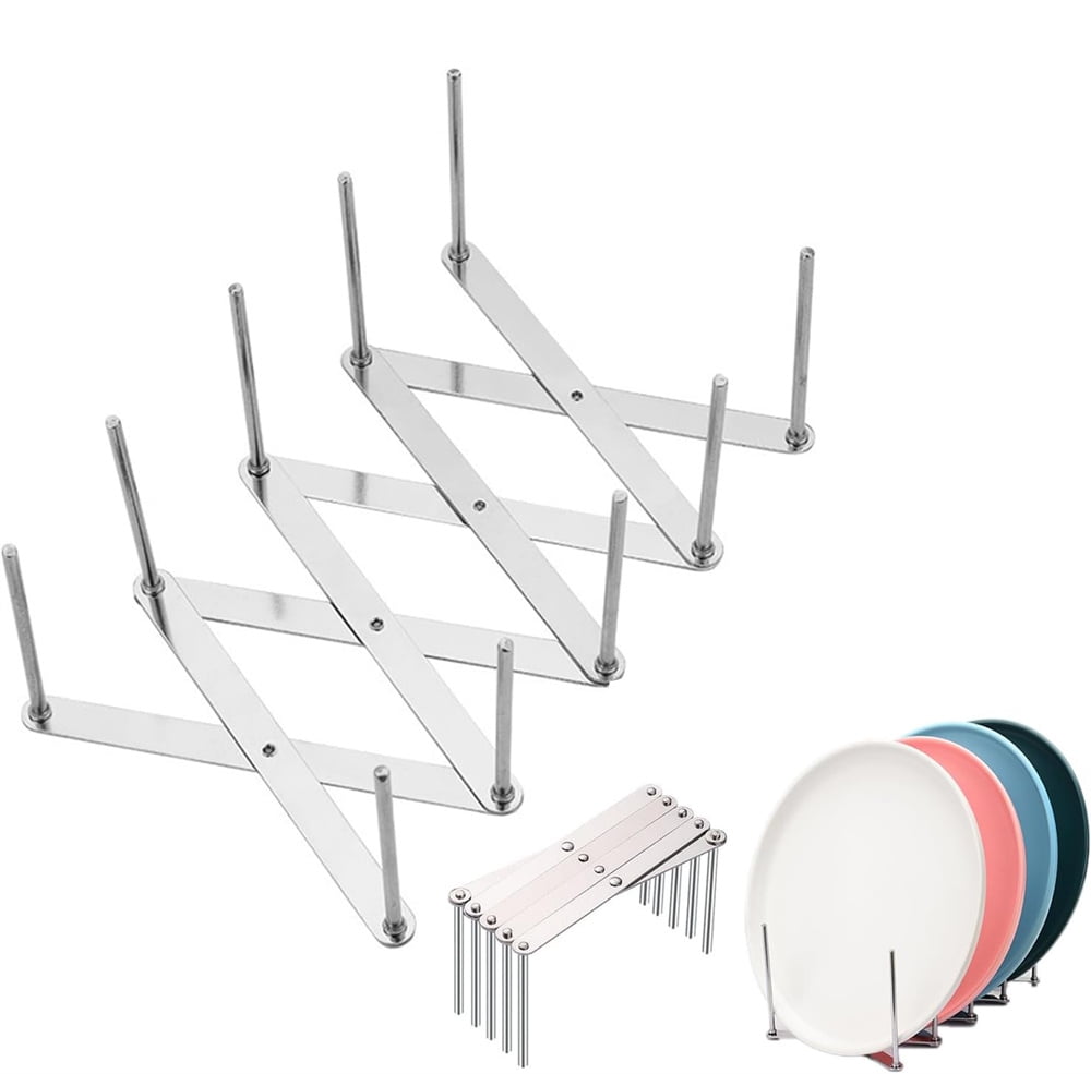 NOGIS 2 Pack Dish Plate Drying Rack, Retractable Dish Drying Rack ...
