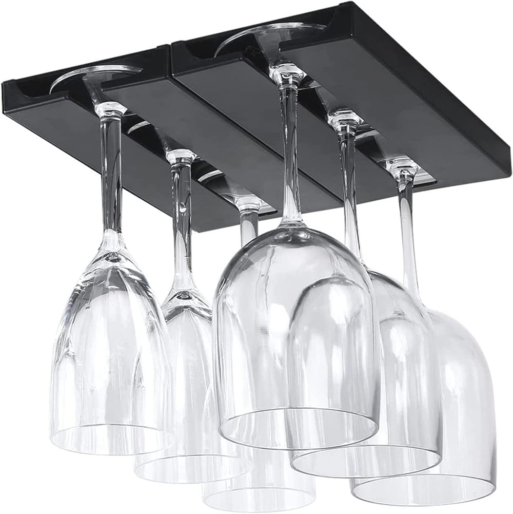 NOGIS 2 Pack Wine Glass Holder,Punch-free Self-adhesive,Plastic ...