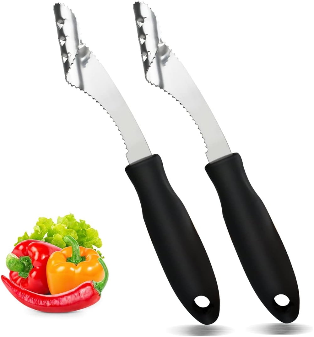 NOGIS 2 Pcs Chili Corer Remover Stainless Steel Pepper Corer Tool Chili ...