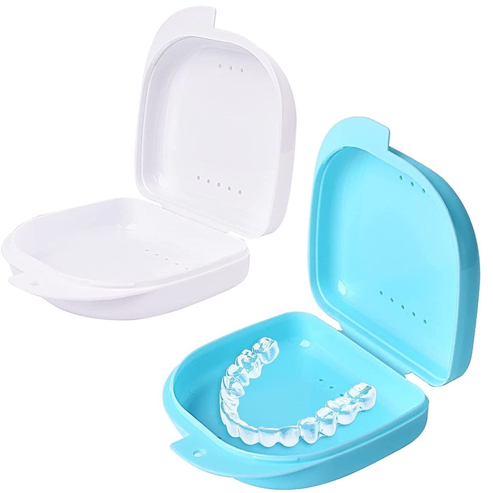 NOGIS 2 Pcs Retainer Box Retainer Case Retainer Container Partial Mouth ...