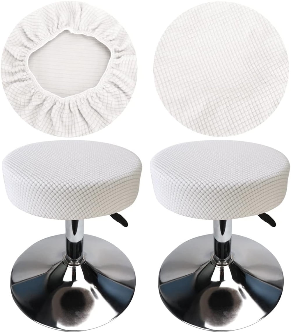 NOGIS 2 Pcs Round Stool Cover Stool Seat Slipcover Counter Stool Covers ...