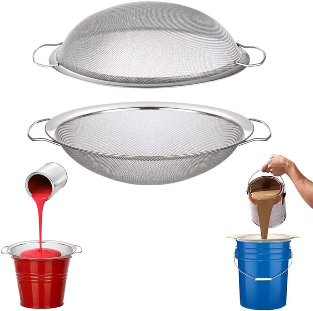 NOGIS 2 Pcs Stainless Steel Fine Mesh Paint Strainer Fits a 5 Gallon ...