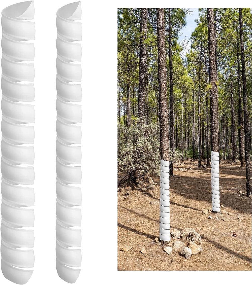 2 Pcs Tree Trunk Protector-NOGIS 2 Size Plastic Spiral Tree Guard-Tree ...