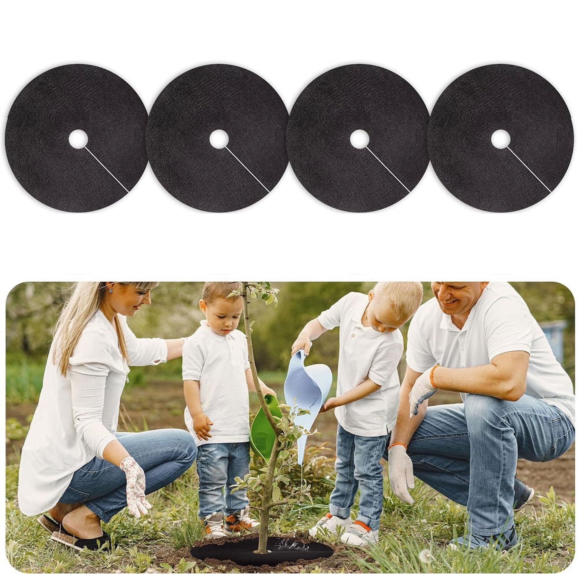 NOGIS 20.5 Inch Non-Woven Tree Mulch Ring, Thickened Tree Protector Mat ...