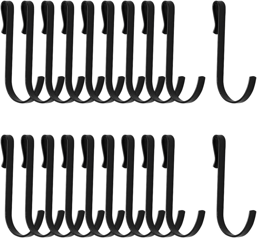NOGIS 20 Pcs J Hook for Wire Shelving Hooks Stainless Steel Hanger Clip ...