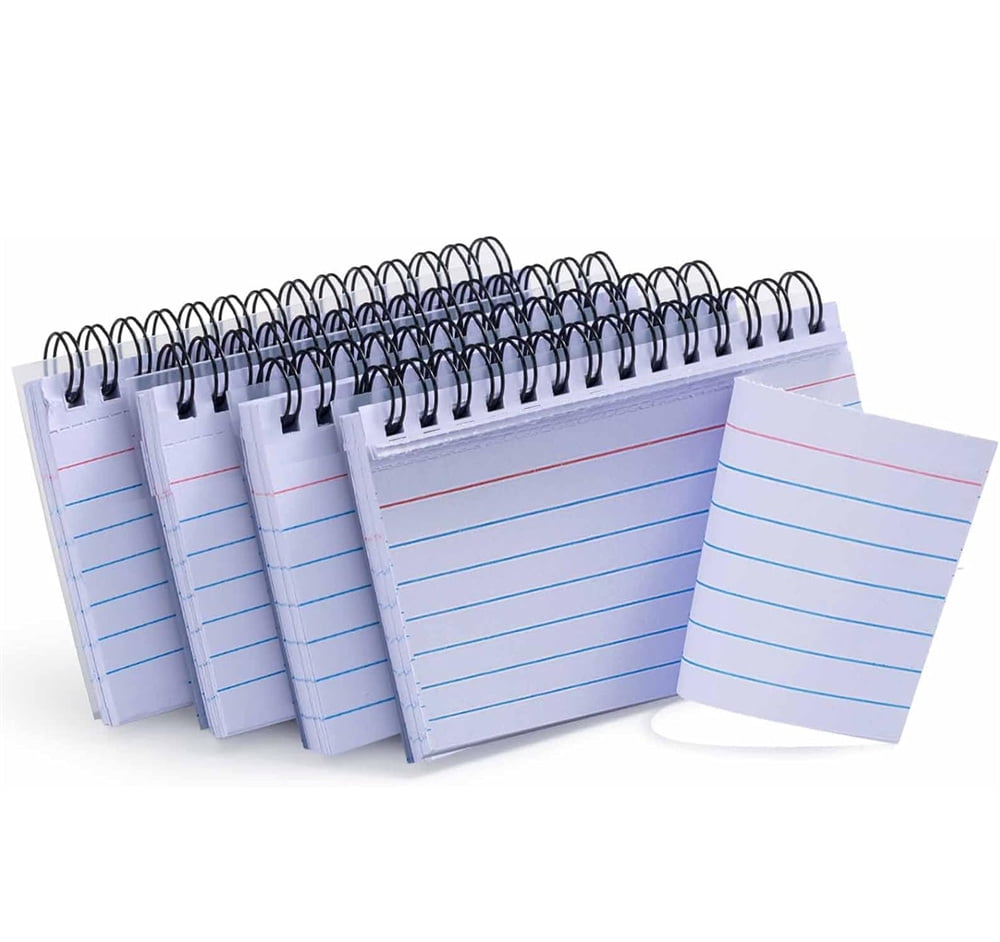 NOGIS 200Pcs Index Cards, 4x6 Inches Ruled Index Cards with Rings for ...