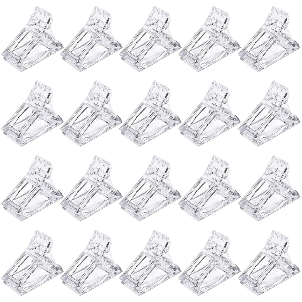 NOGIS 20pcs/set Nail Tips Clip Nail Art Tools DIY Extension Clamp Clips ...