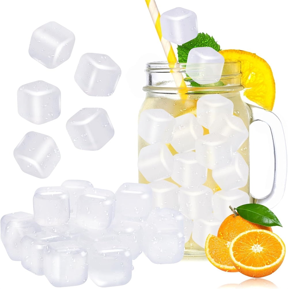 NOGIS 24 Pack Reusable Ice Cubes,Plastic Ice Cubes Reusable Frozen ...