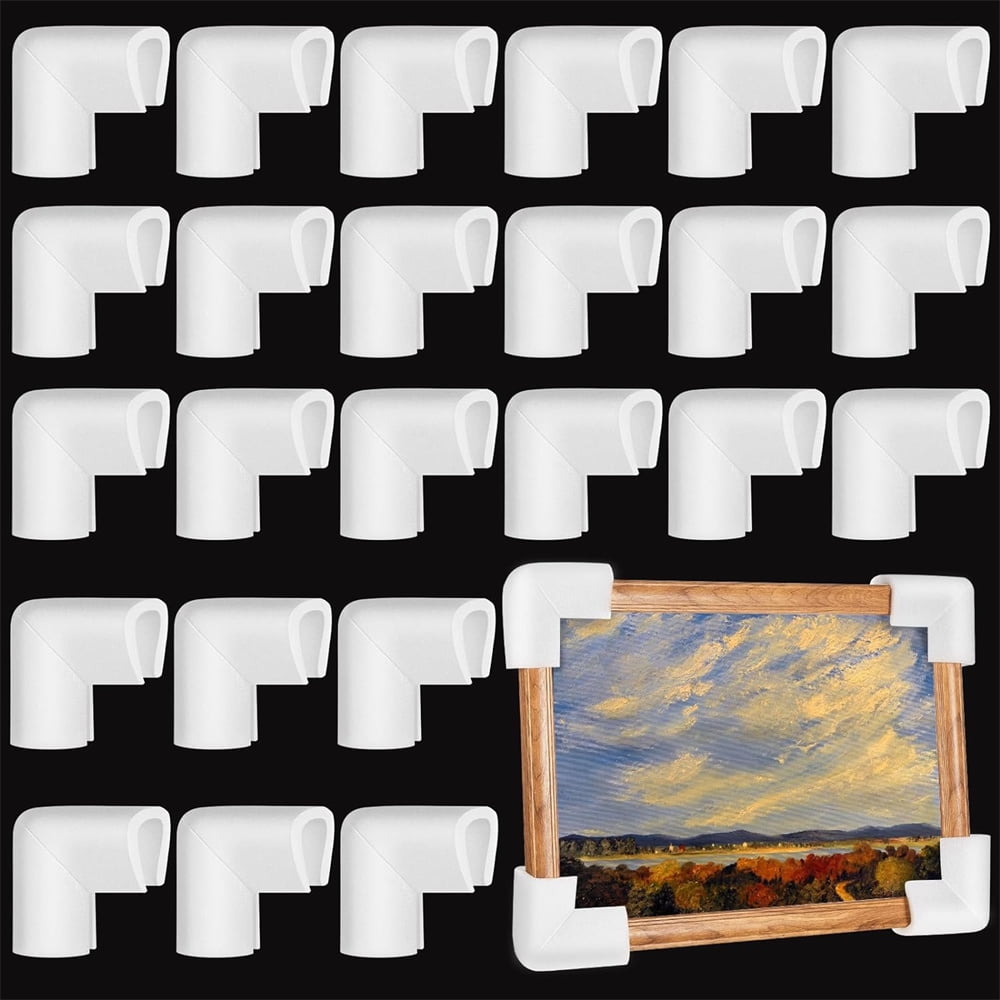 NOGIS 24 Pcs Photo Mirror TV Frame Edge Protection Corners for Shipping ...