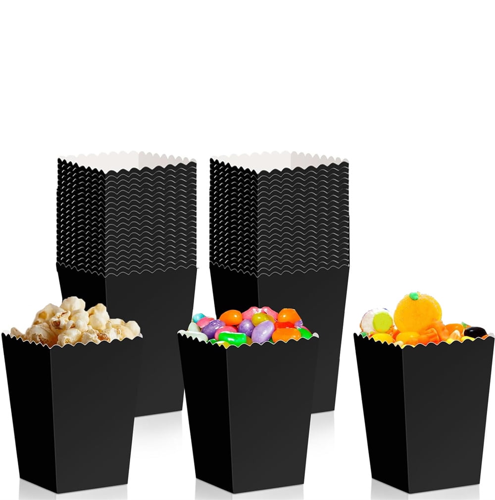 NOGIS 24 Pcs Popcorn Boxes for Party Paper Popcorn Bags Cardboard ...