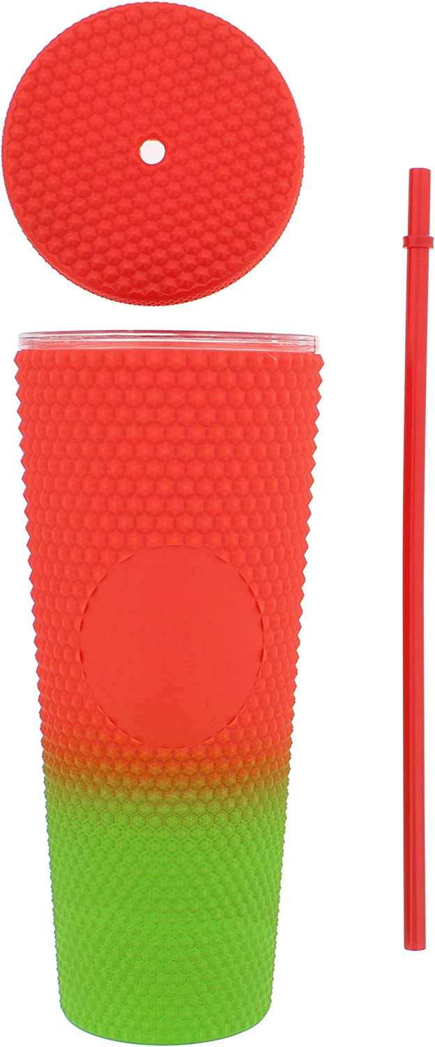NOGIS 24Oz Studded Water Cup Straw Cup Tumbler With lid And Straw With ...