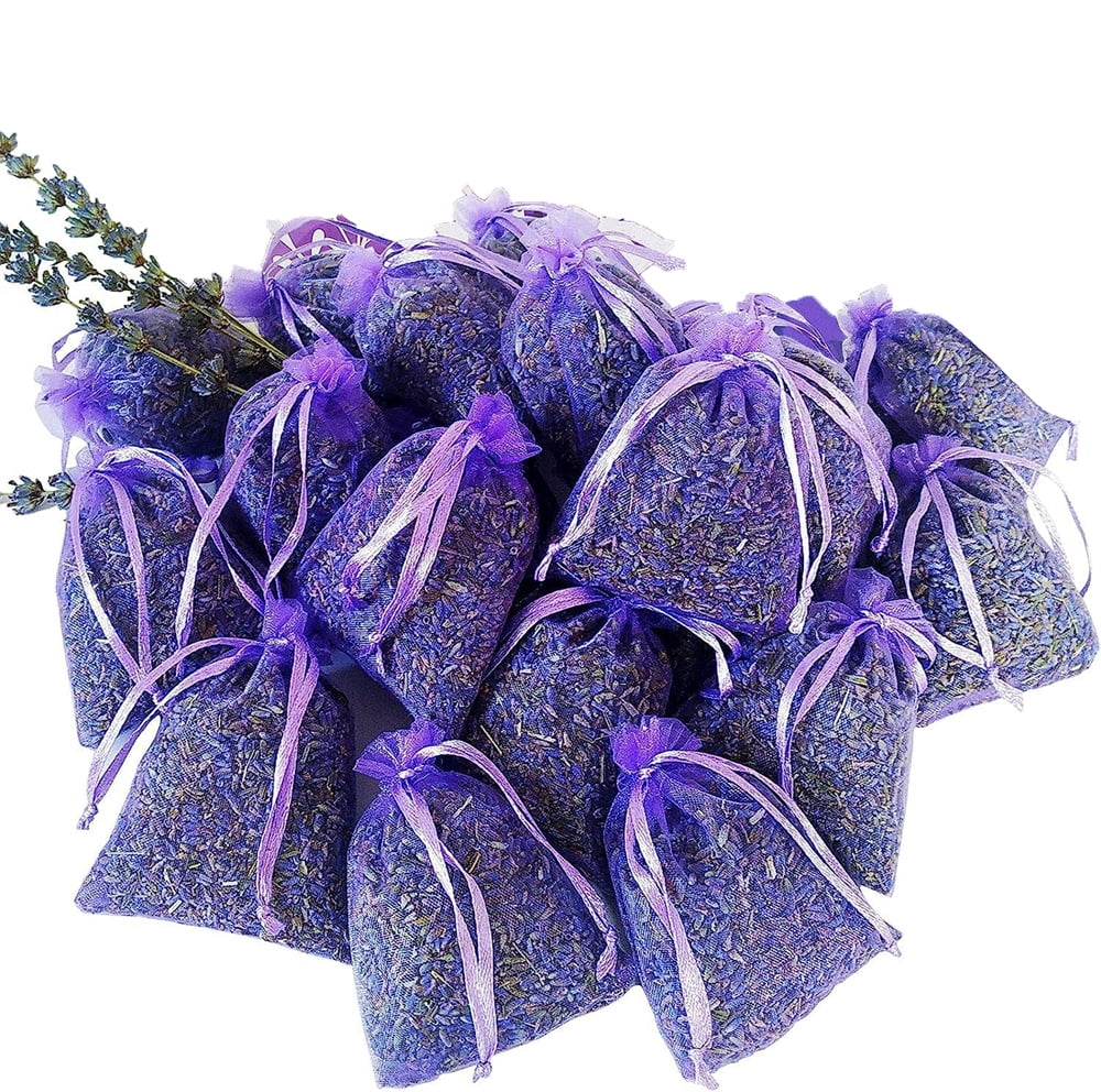 NOGIS 25 Pack Purple French Dried Lavender Sachets Craft Bag - Lavender ...