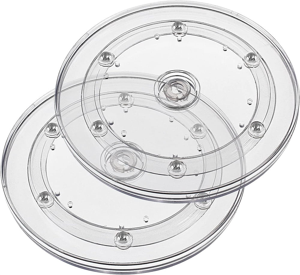 NOGIS 2Pcs 8 Inch Acrylic Turntable Platter, Transparent Turntable ...