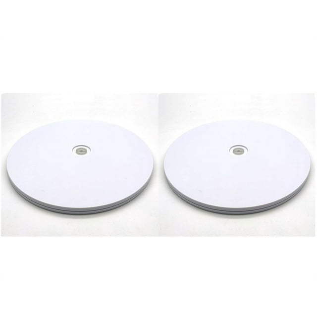 NOGIS 2Pcs 8 Inch Acrylic Turntable Platter, White Turntable Organizer ...