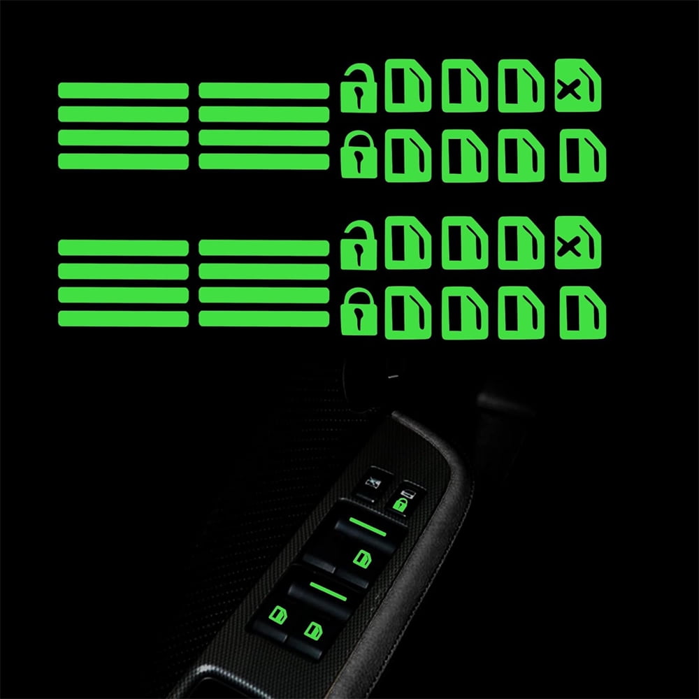 NOGIS 2Pcs Control Switch Luminous Sticker for Car Outer Door Handle ...