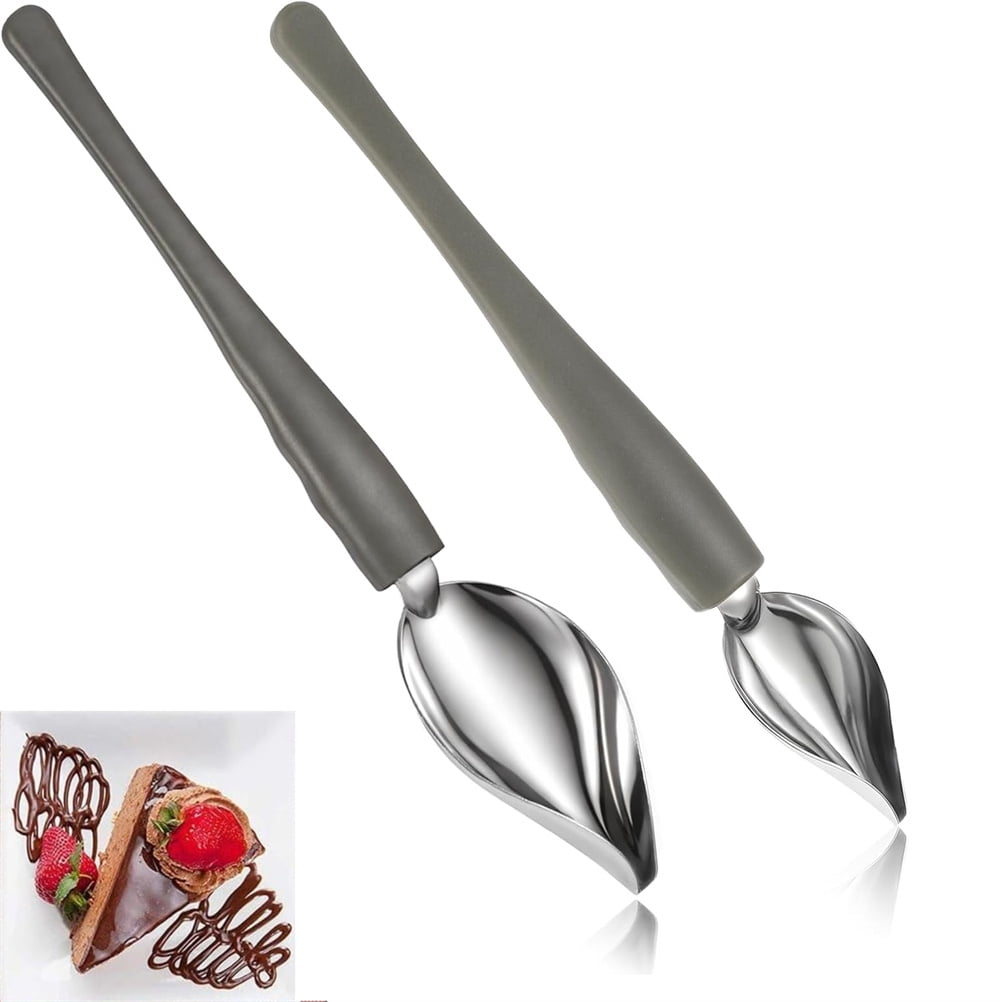 NOGIS 2Pcs Precision Culinary Drawing Decorating Spoons, Stainless ...