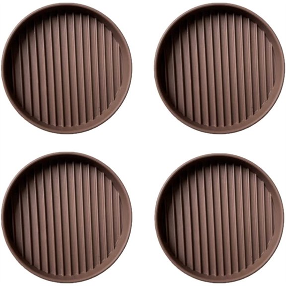 NOGIS 2X2 Round Rubber Furniture Caster Cups with Anti-Sliding Floor ...