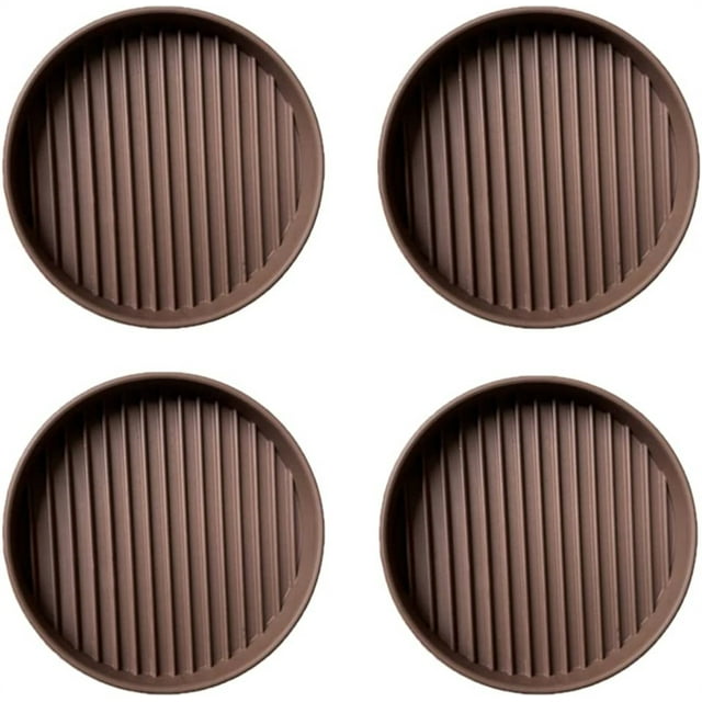 NOGIS 2X2 Caster Cups, Round Rubber Furniture Cups with Anti-Sliding ...