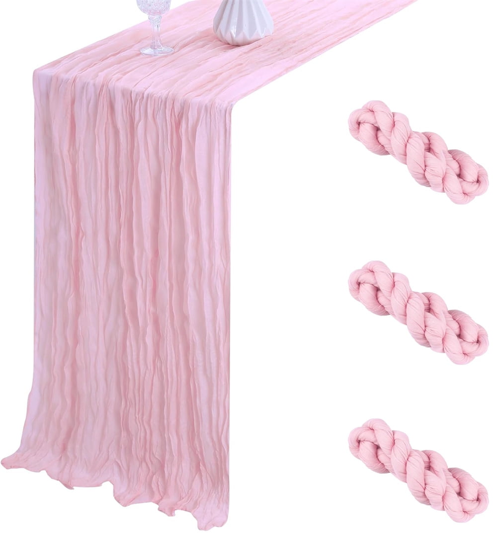 NOGIS 3 Pack Cheesecloth Table Runner 10ft Boho Rustic Gauze Cheese ...