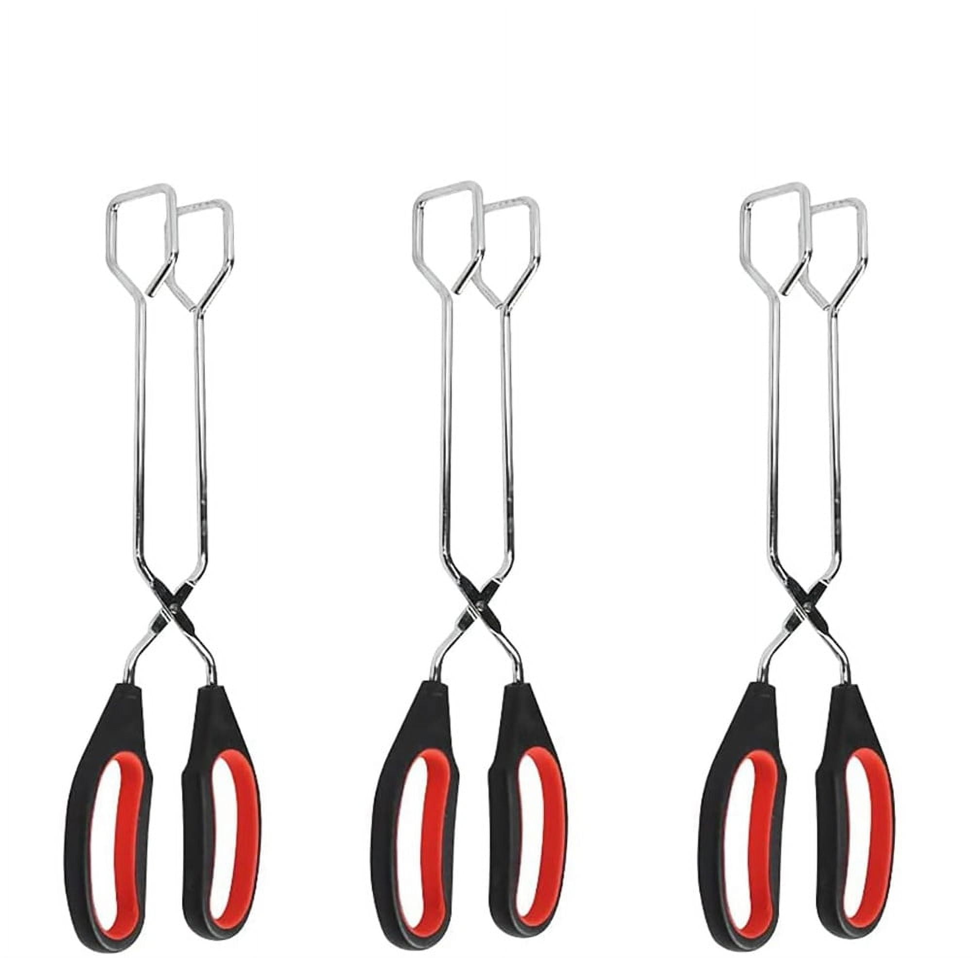 NOGIS 3 Pack Stainless Steel Scissor Tongs, Kitchen Tongs for Cooking ...