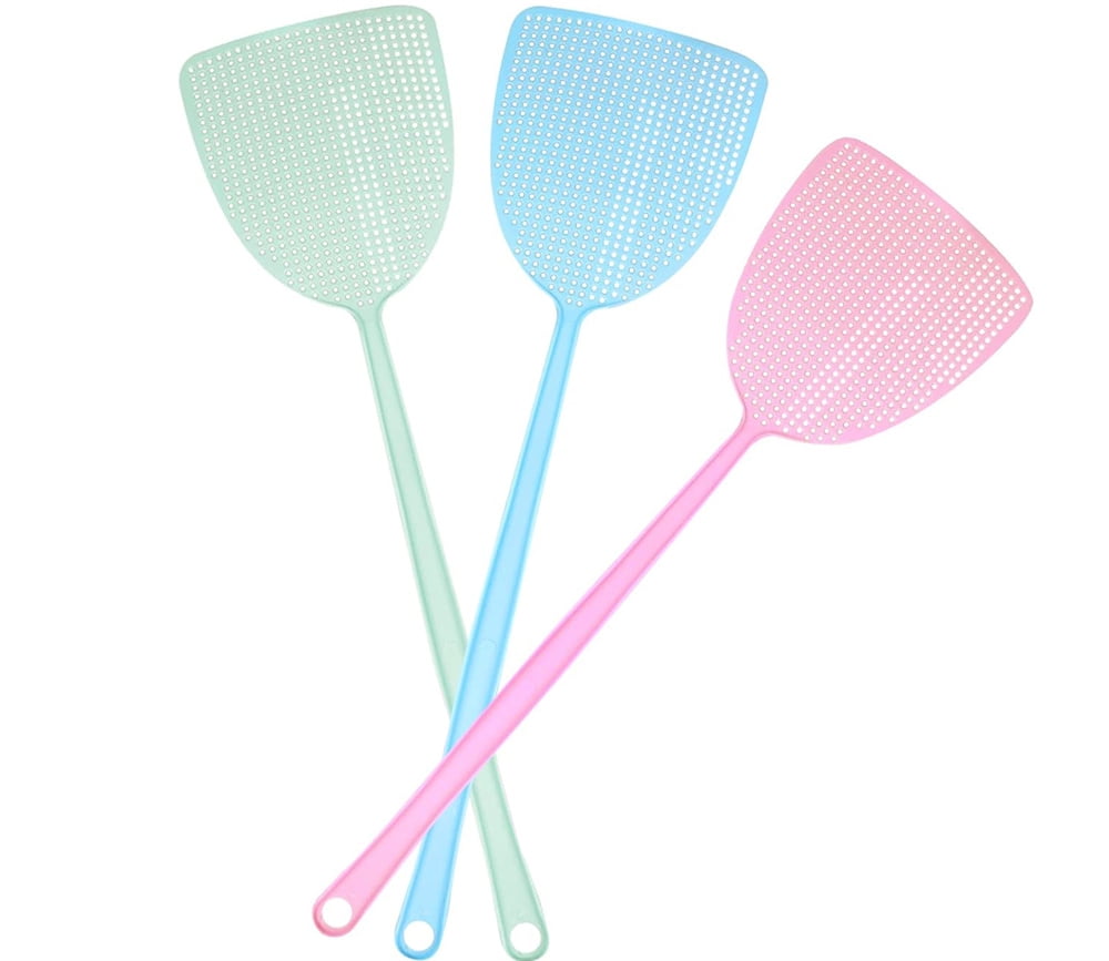 NOGIS 3 Pieces Fly Swatter Plastic Fly Swatters Heavy Duty Colorful ...