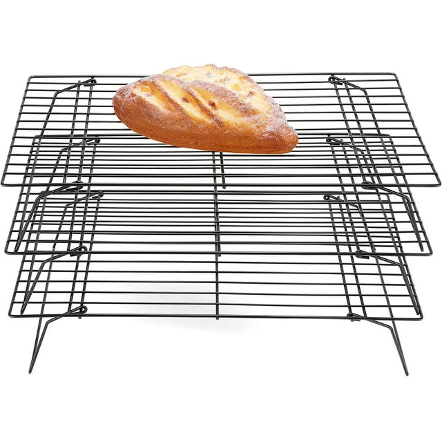 NOGIS 3-Tier Stackable Cooling Rack, Non-stick Wire Cake Rack for Pies ...