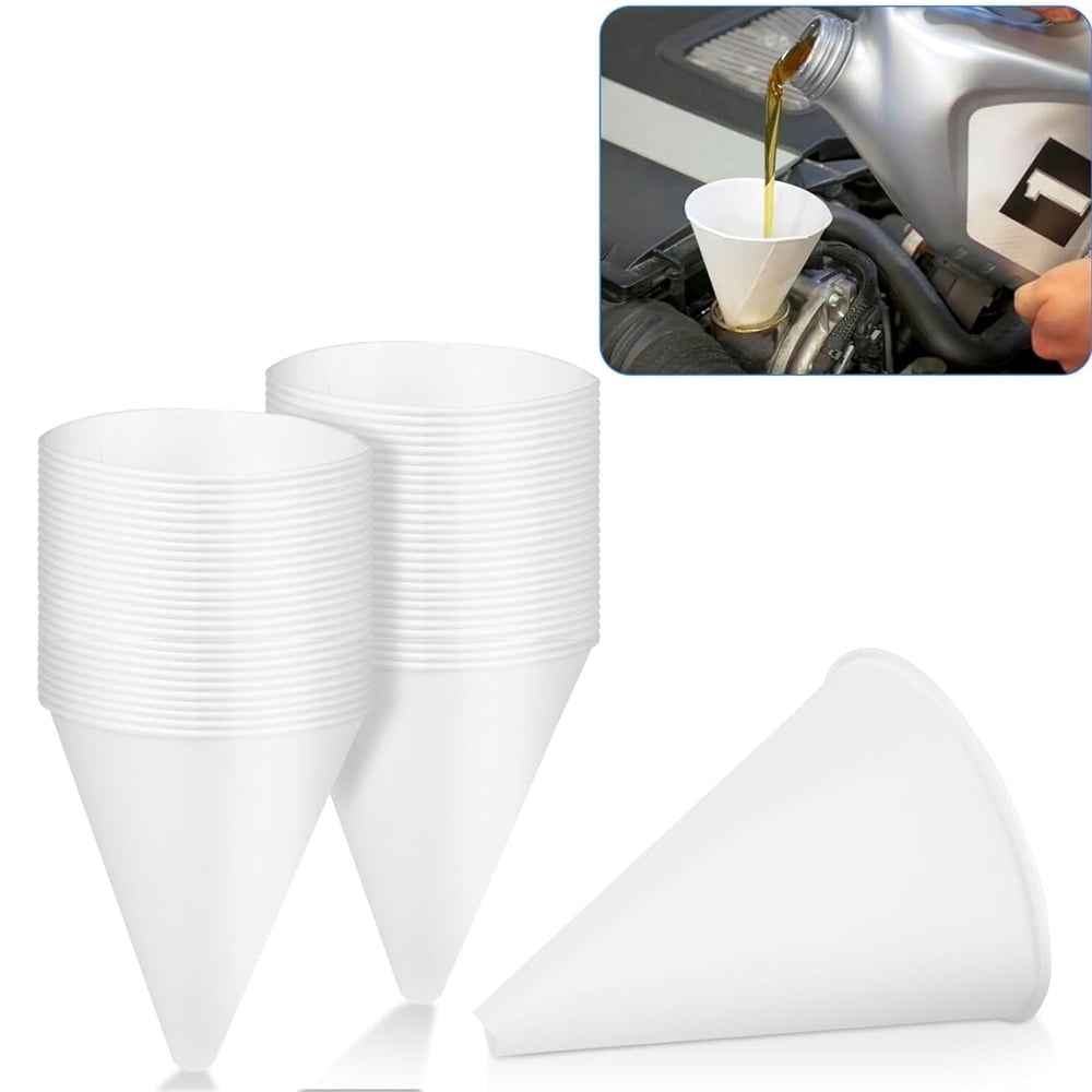 Paper Funnels Motor Oil