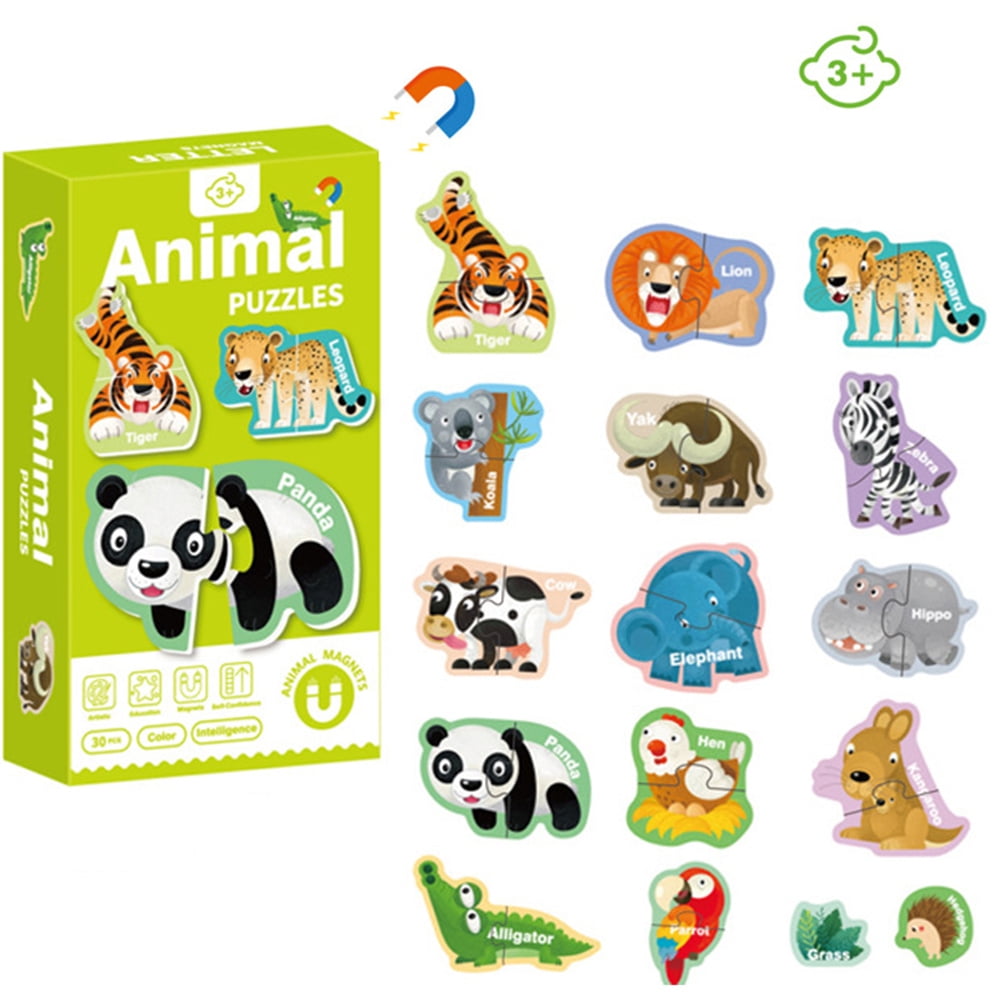 NOGIS 30 Pcs Foam Fridge Magnets for Toddlers 1-3 - Animal Magnets for ...