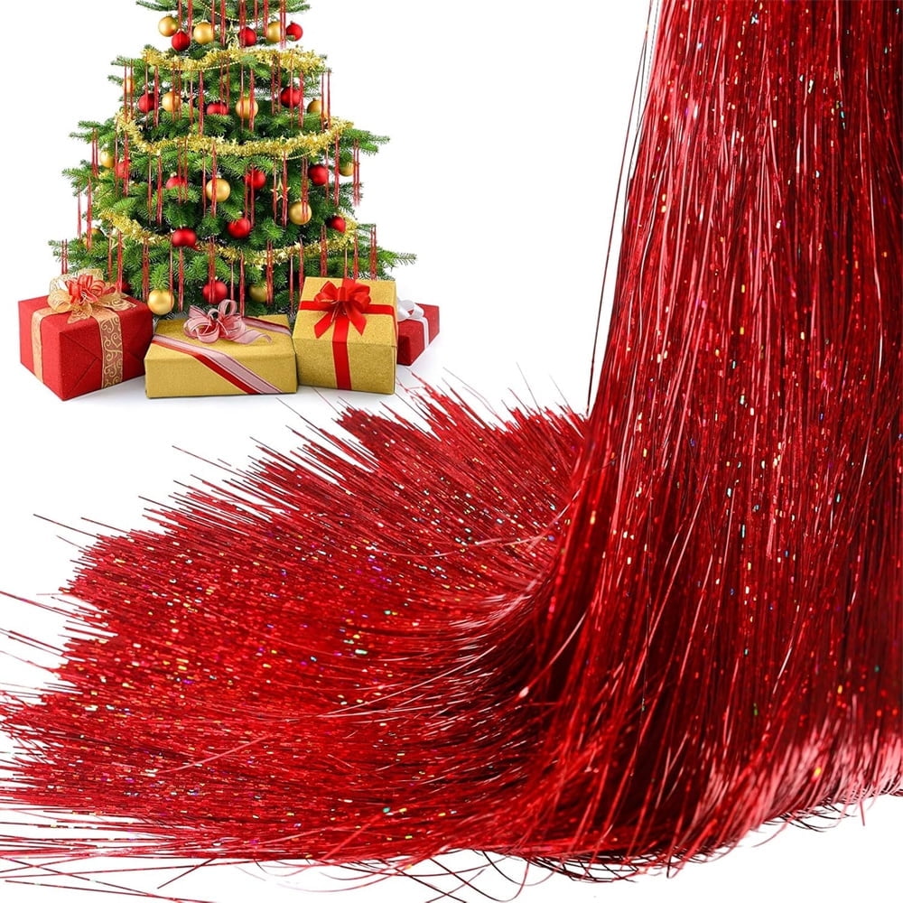 NOGIS 3000 Strands 19.6 Inches Tinsel Icicles for Christmas Tree Tinsel ...