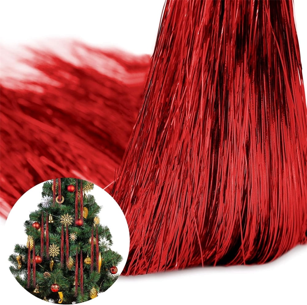 NOGIS 3000 Strands Christmas Tree Decorations Tinsel Garland Iridescent ...