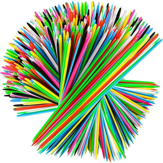 NOGIS 300PCS Plastic Pick Up Sticks Classic Game 6.5 Inch Long Pick-up ...