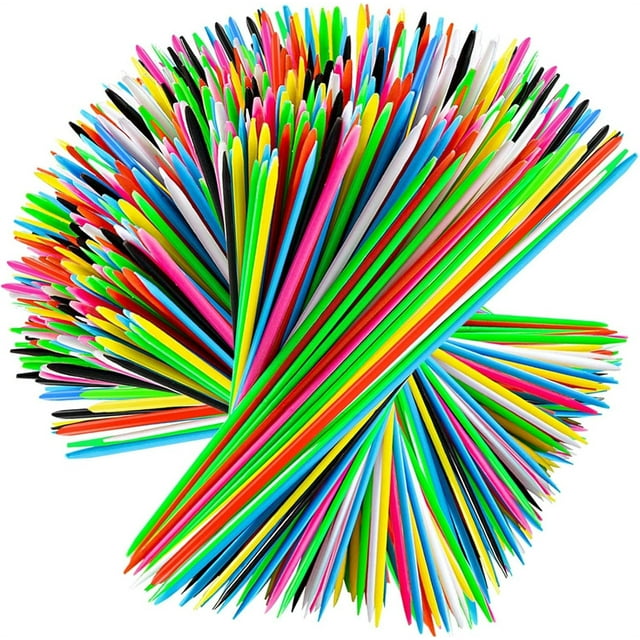 NOGIS 300PCS Plastic Pick Up Sticks Classic Game 6.5 Inch Long Pick-up ...