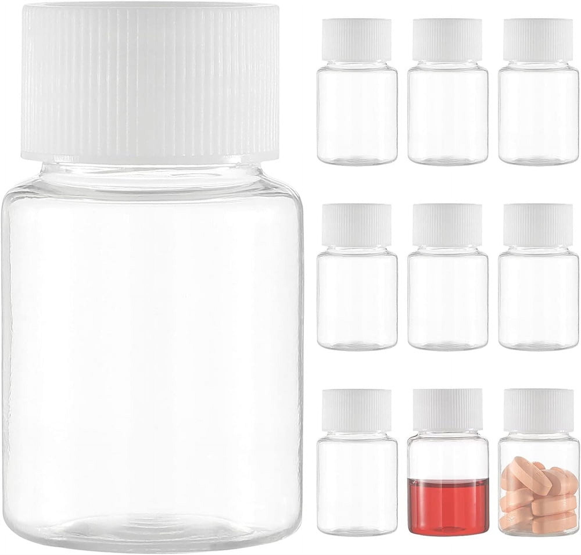 NOGIS 30ml Empty Clear Plastic Pill Bottles 10 Pcs Clear Pill Bottle ...