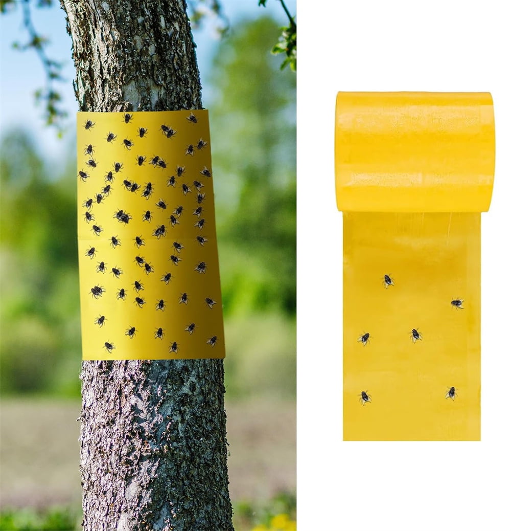 NOGIS 32.8ft Lantern Fly Tree Tape Outdoor Adhesive Crawling Insect ...