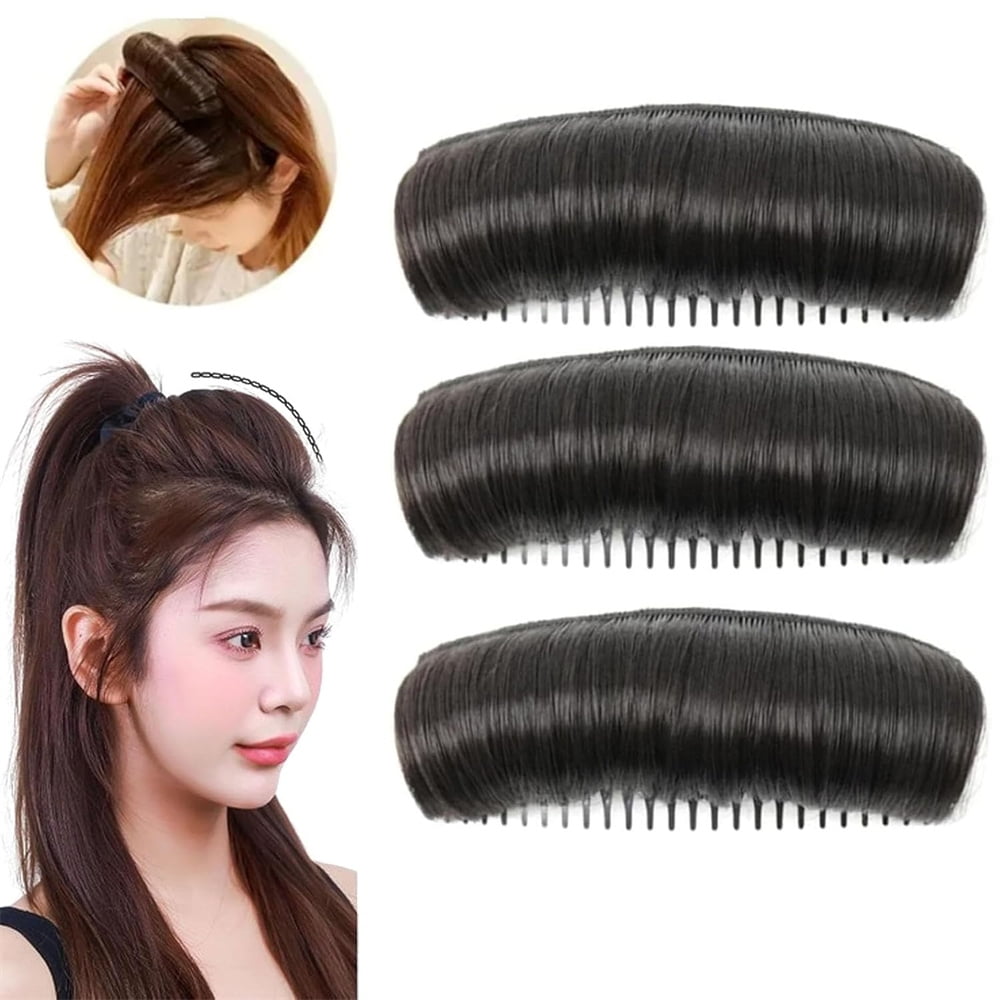 NOGIS 3PCS Hair Bun Invisible False Hair Clip Bump It Up Volume Hair ...