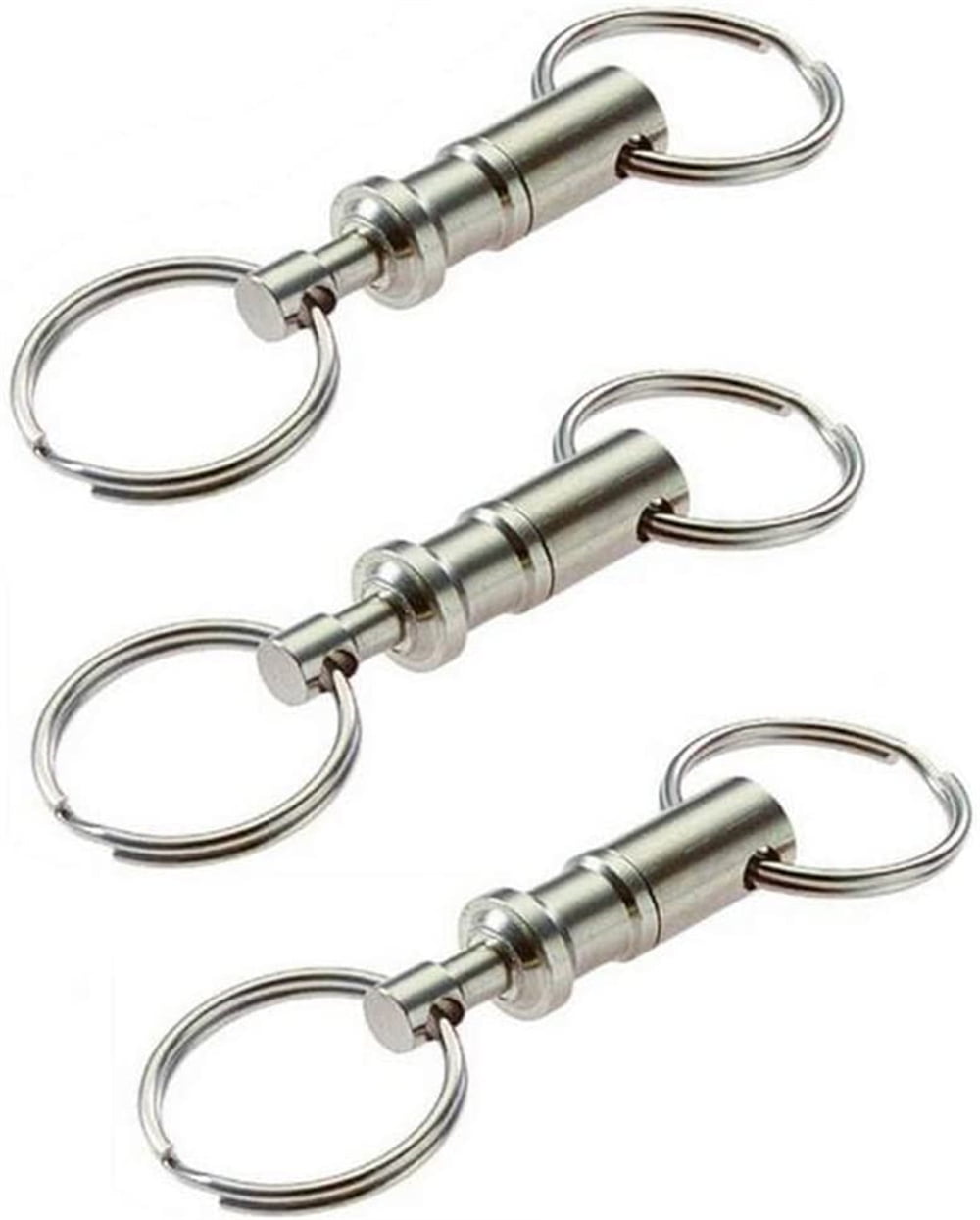 NOGIS 3PCS Pull-Apart Key Rings Keychains-Heavy Duty Dual Key Ring Pull ...