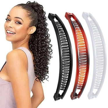 3Pcs Soft Bendable Hair Combs for Women - Banana Clips for Fine and ...