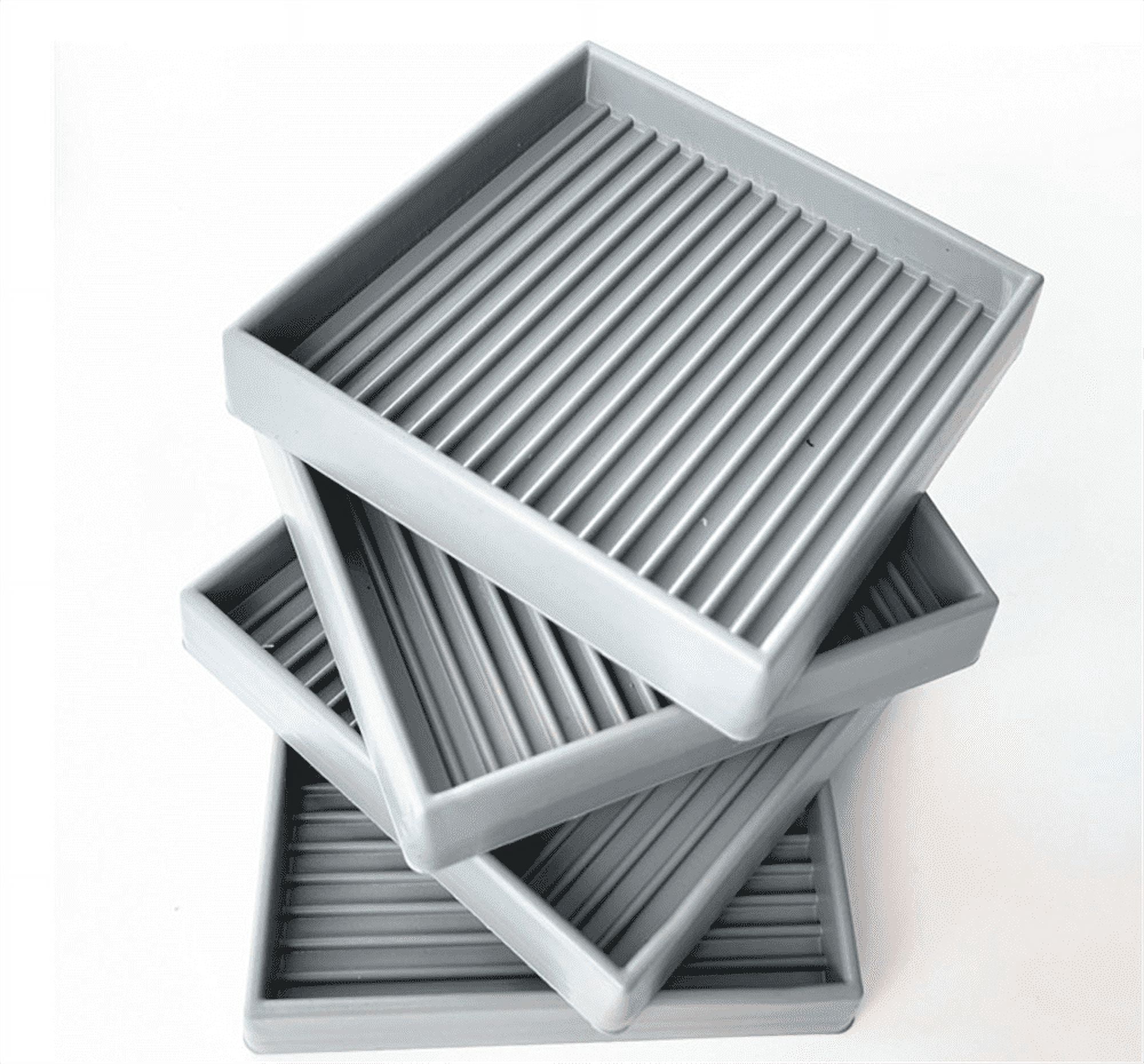 NOGIS 3X3 Caster Cups, Square Rubber Furniture Cups with Anti-Sliding ...