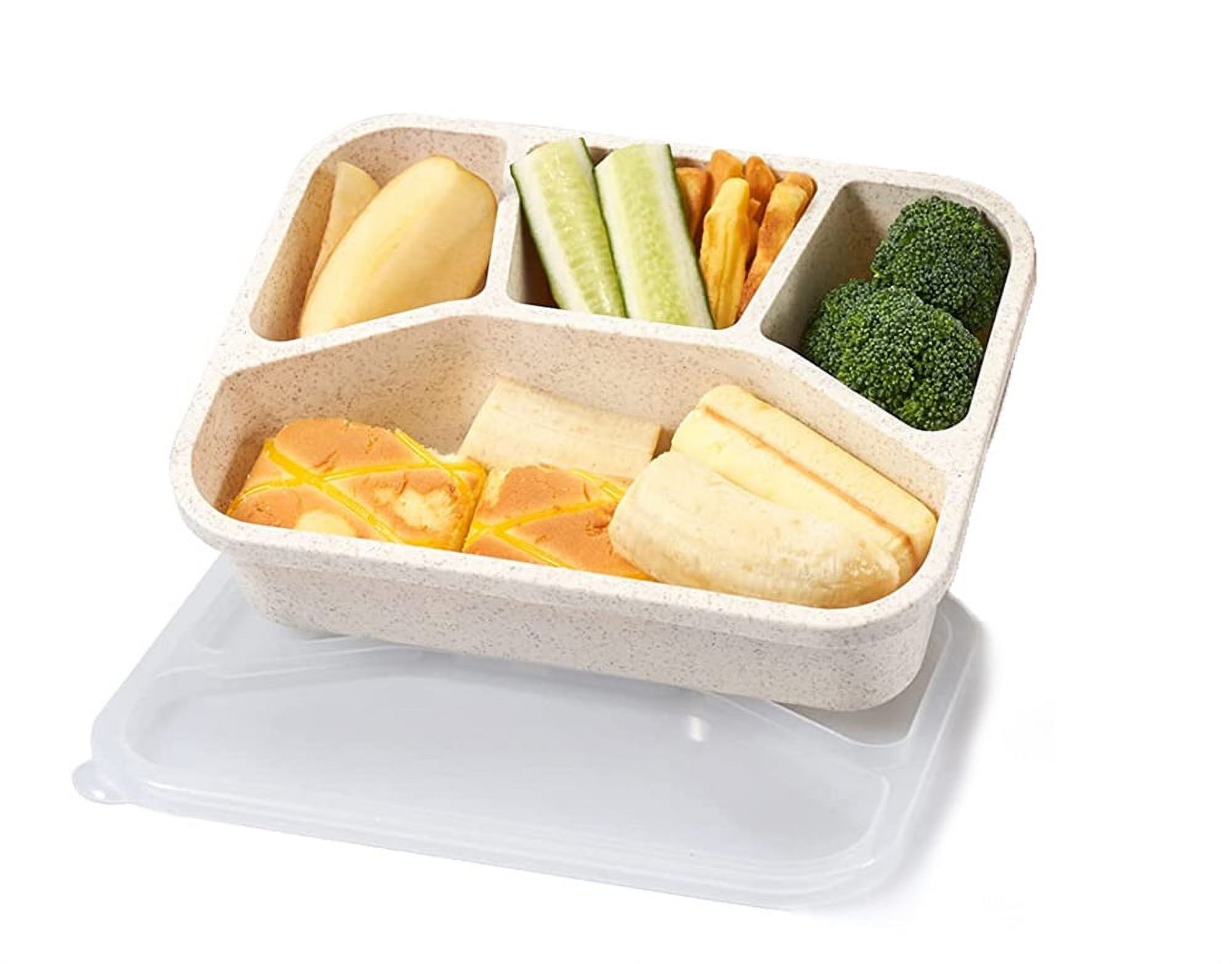 NOGIS 4 Compartment Meal Prep Lunch Containers for Adults, 1 Pack Lunch ...