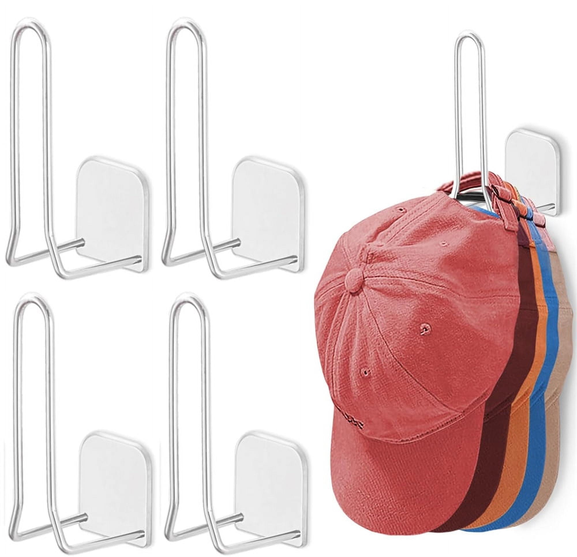 NOGIS 4-Pack Hat Rack for Wall Hat Organizer, Metal Hat Racks for ...
