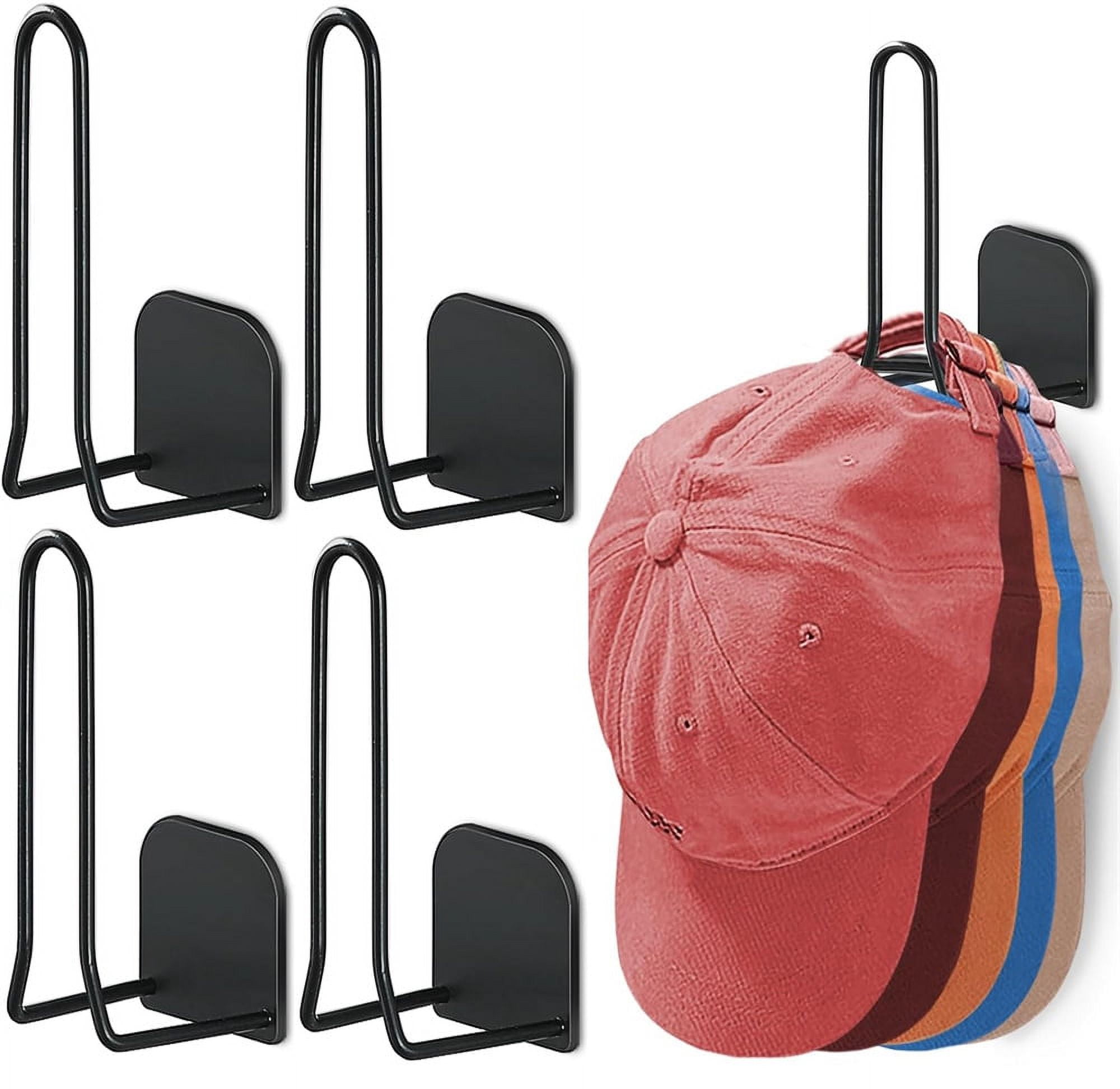 NOGIS 4-Pack Hat Rack for Wall Hat Organizer, Metal Hat Racks for ...